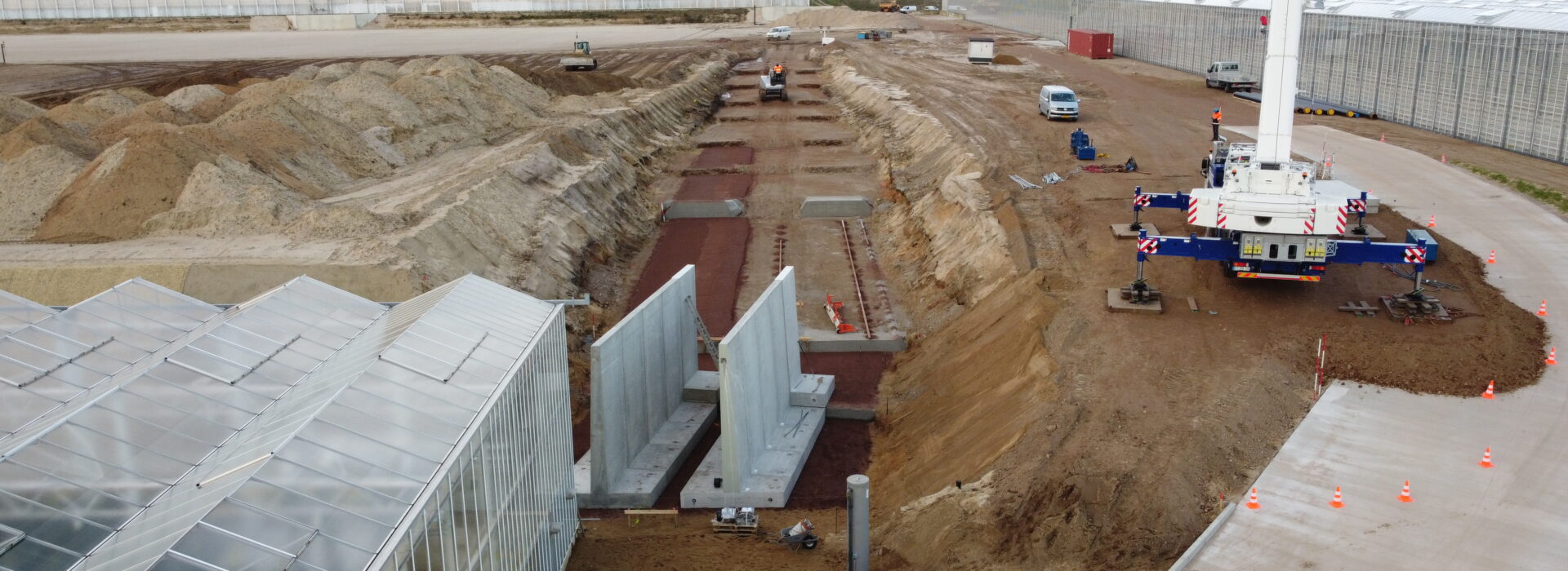 Bosch Beton - Hældning og tunnel af støttemure realiseret hos tysk avler