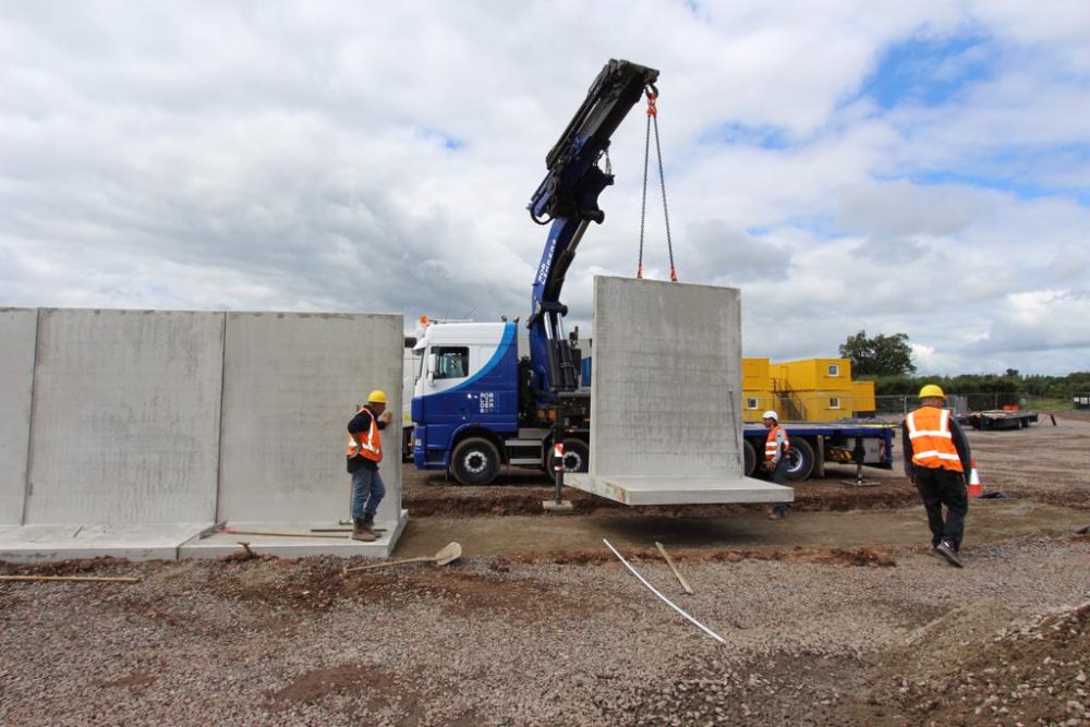 Bosch Beton - Silo of retaining walls for biogas plant in Staffordshire